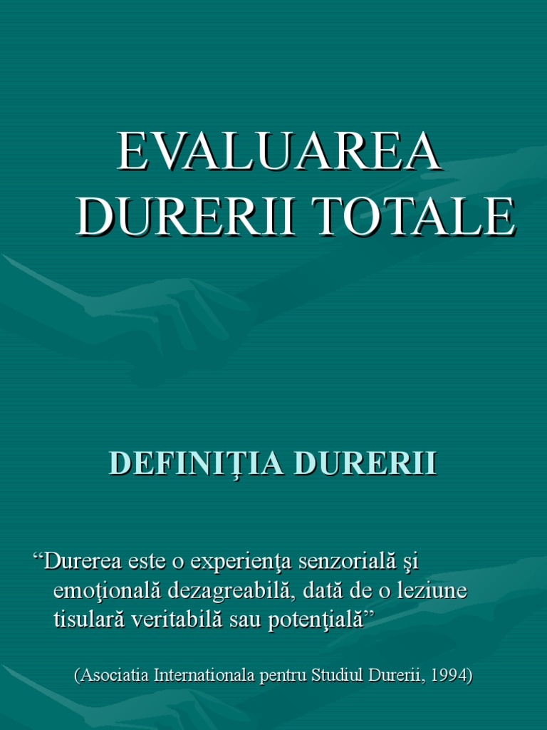 Evaluarea Durerii | PDF