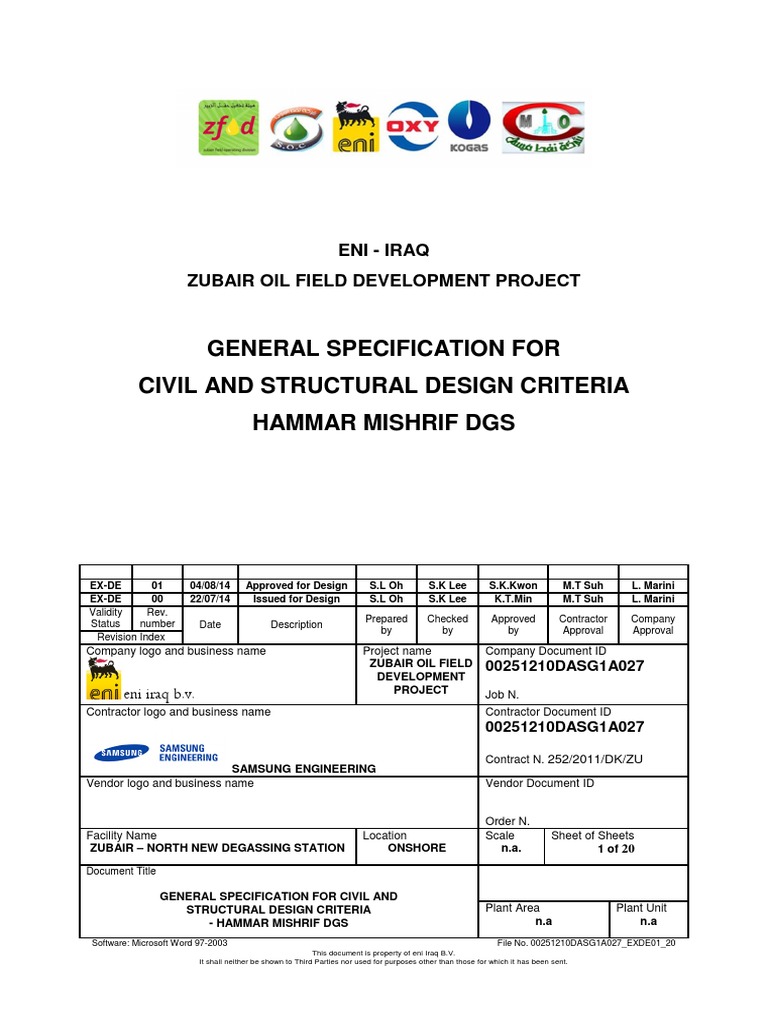 Dgs-Civil and Structural Design Criteria | PDF | Concrete | Structural ...