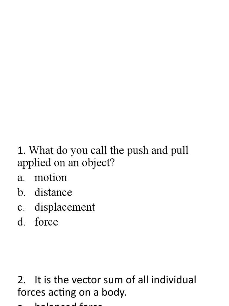 Newton's Laws and Force Concepts Quiz | PDF | Force | Newton's Laws Of ...