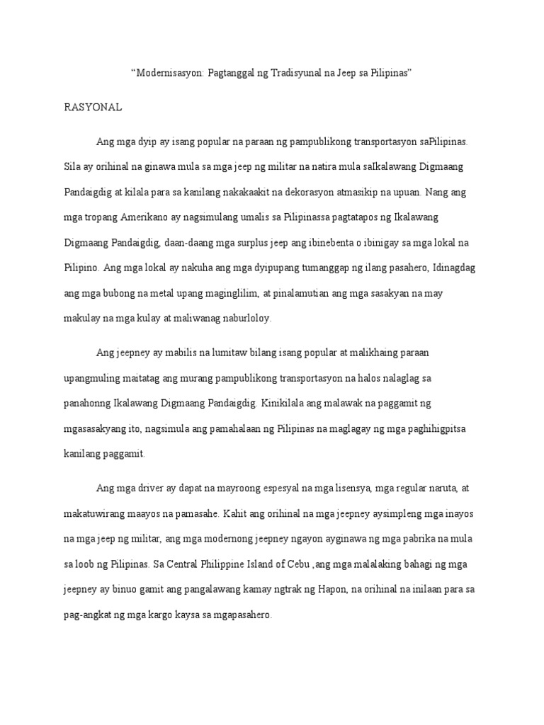 Modernisasyon | PDF