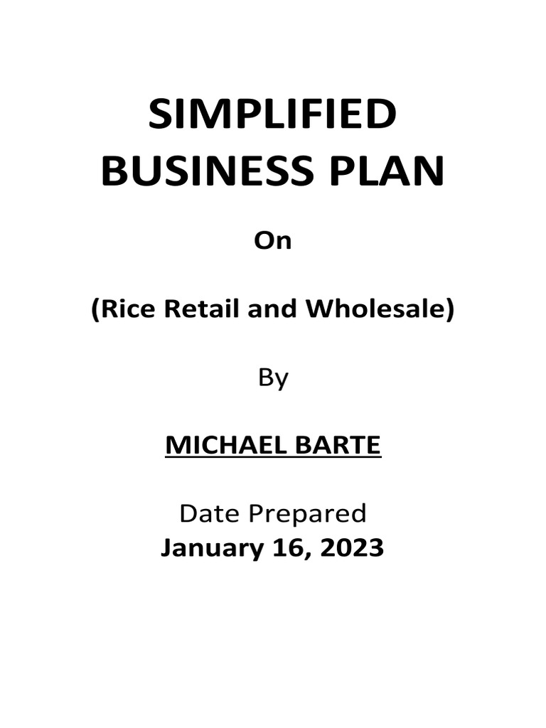 SMNM-SF ASSOCIATION Business Proposal (Rice Trading) | PDF | Retail ...