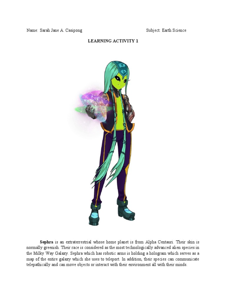 Sephra Is An Extraterrestrial Whose Home Planet Is From Alpha Centauri ...