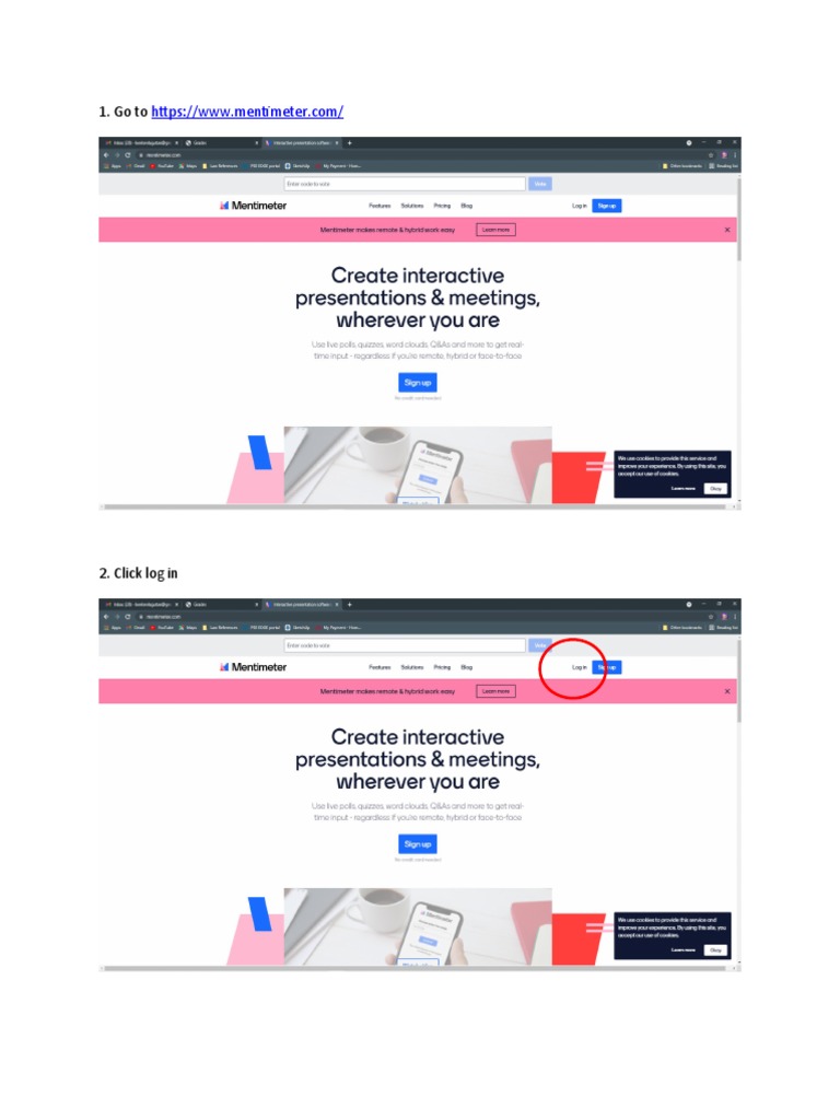 Steps For Using Mentimeter | PDF