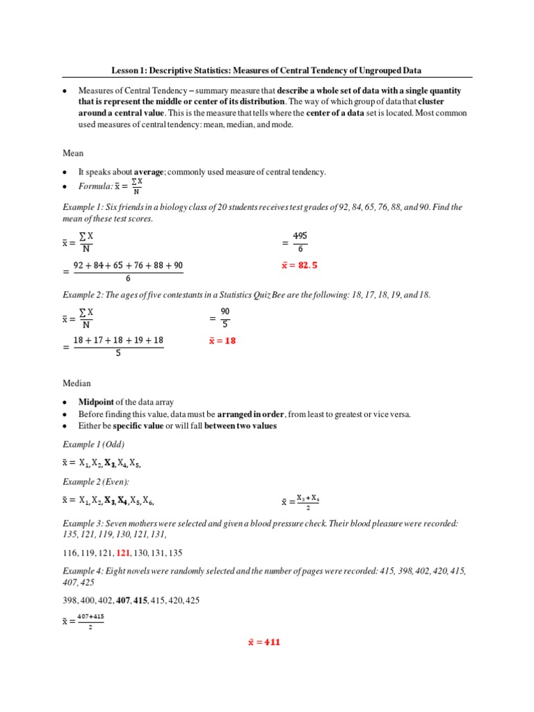 Descriptive Statistics Overview | PDF | Standard Deviation | Variance