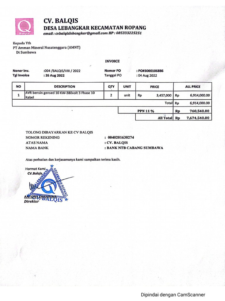 Invoice Po#3000106886 | PDF