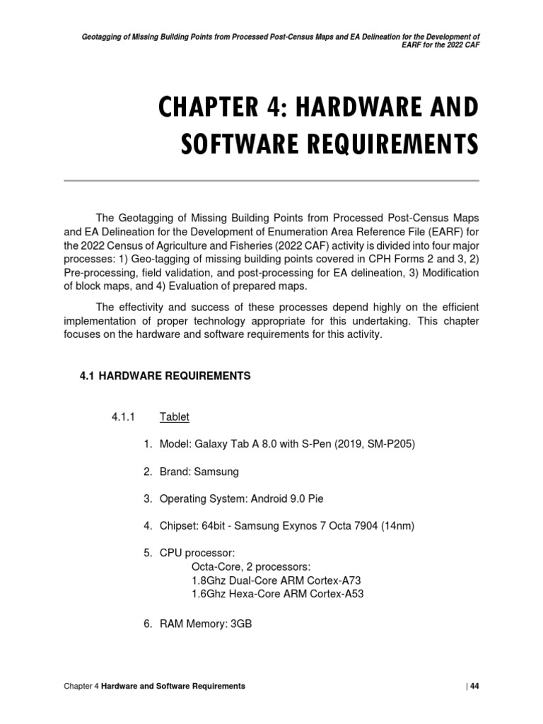 Chapter 04 - Hardware and Software Requirements PDF | PDF | Computer Hardware | Operating System