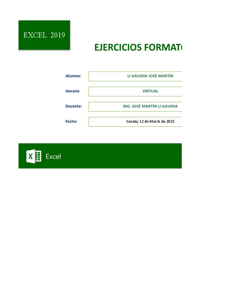 03 Ejercicios Formatos | PDF