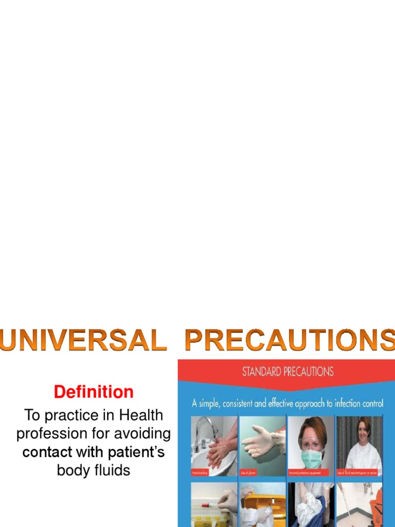 Universal Precautions | PDF | Medicine | Health Sciences