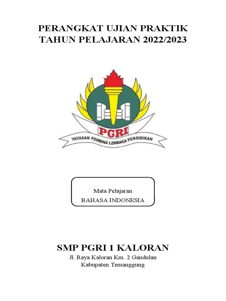 Proposal Ujian Praktik INDONESIA TP. 2022-2023 | PDF
