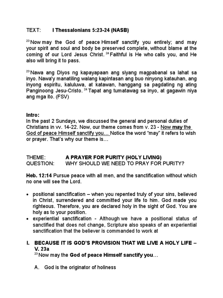 Ppt Sermon 1 30 22 Pdf Sanctification Sin