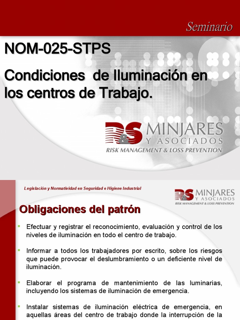 Nom 025 | PDF | Seguridad y salud ocupacional | Higiene Ocupacional