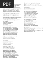 Lyrics of Lord Patawad-Basilyo | PDF