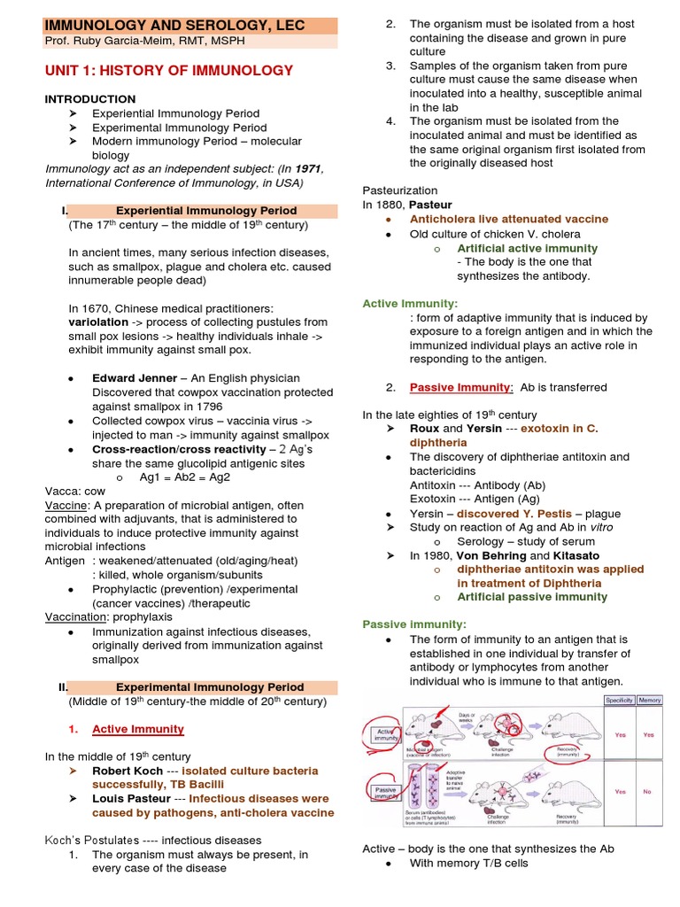 Immuno Sero Lec Prelim Trans | PDF | Lymphatic System | Immune System