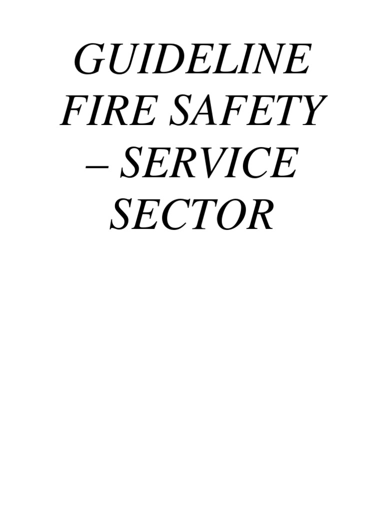 Fire Safety Guidelines for Service Sector | PDF | Fire Safety | Fires