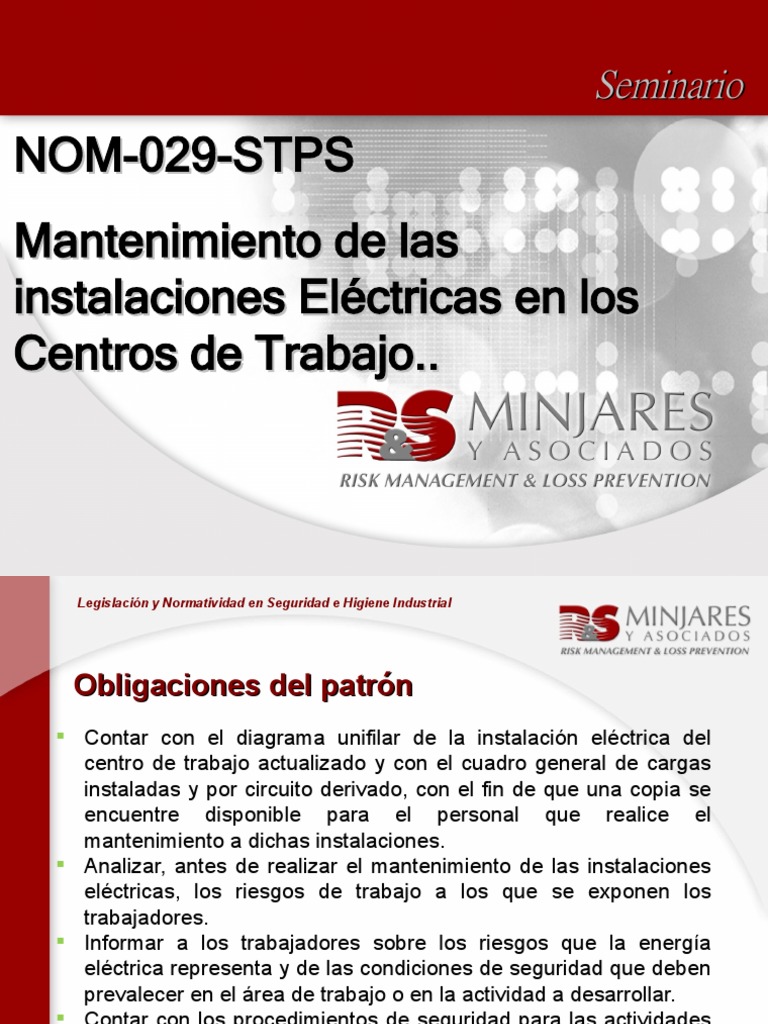 Nom 029 | PDF | Ingenieria Eléctrica | Seguridad y salud ocupacional