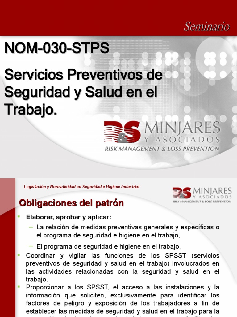 Nom 030 | PDF | Seguridad y salud ocupacional | Higiene Ocupacional