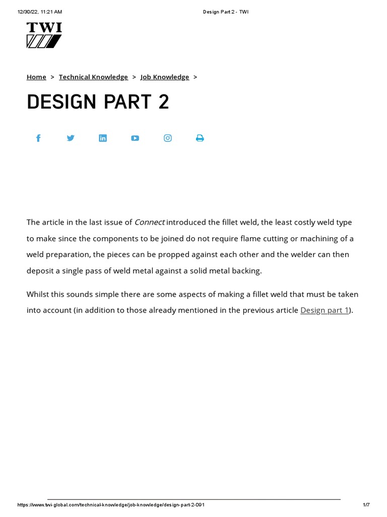 Design - Part 2 - TWI | PDF