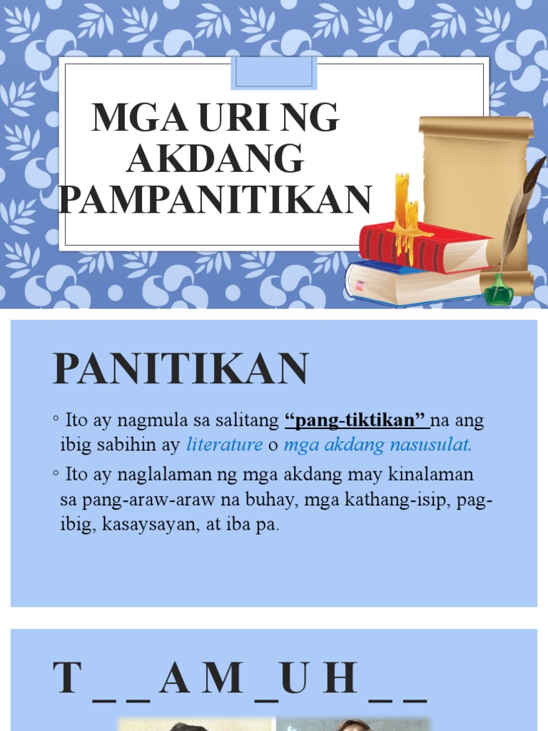 MGA URI NG AKDANG PAMPANITIKAN | PDF