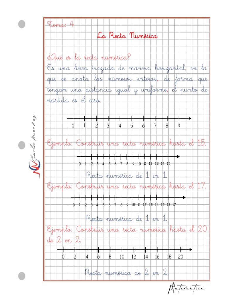 Ejercicios de Recta Numérica para 4to Grado | PDF | Arte