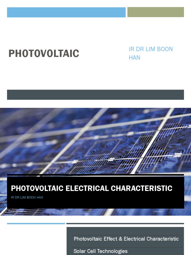 3.1 Photovoltaic System PDF | PDF | Photovoltaics | Solar Cell