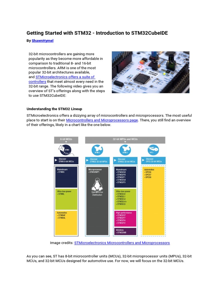 Getting Started With STM32L476 | PDF | Microcontroller | Computing