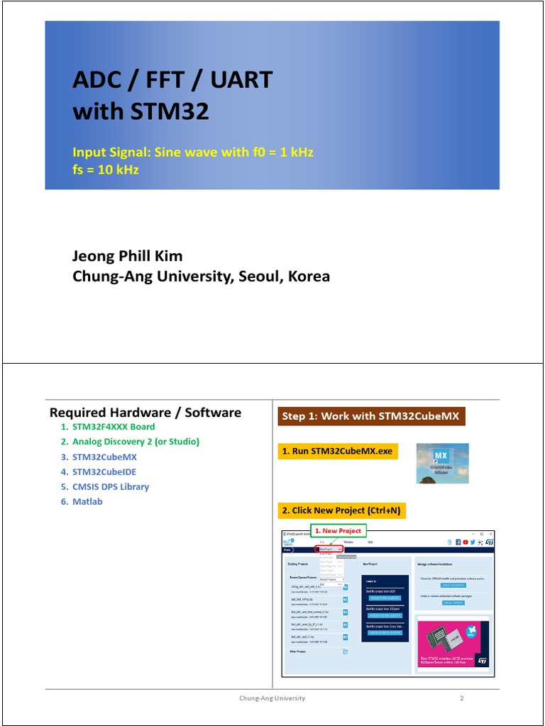 STM32 ADC FFT UART Guide | PDF | Analog To Digital Converter | Digital Signal Processing