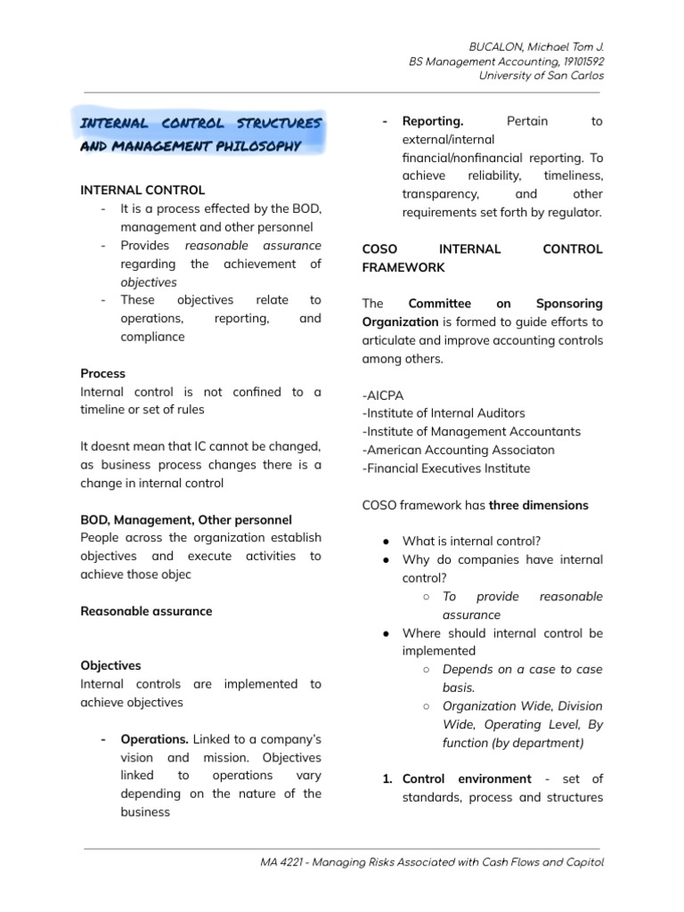 (MA 4221) - Internal Controls | PDF | Internal Control | Business