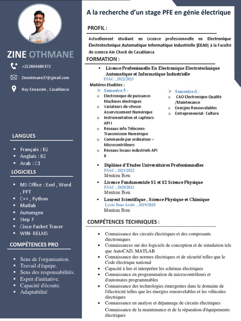 Demande de Stage Othmane Zine PDF | PDF | Électronique | Informatique