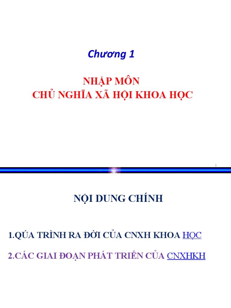 Chuong 1-Nhap Mon CNXH | PDF