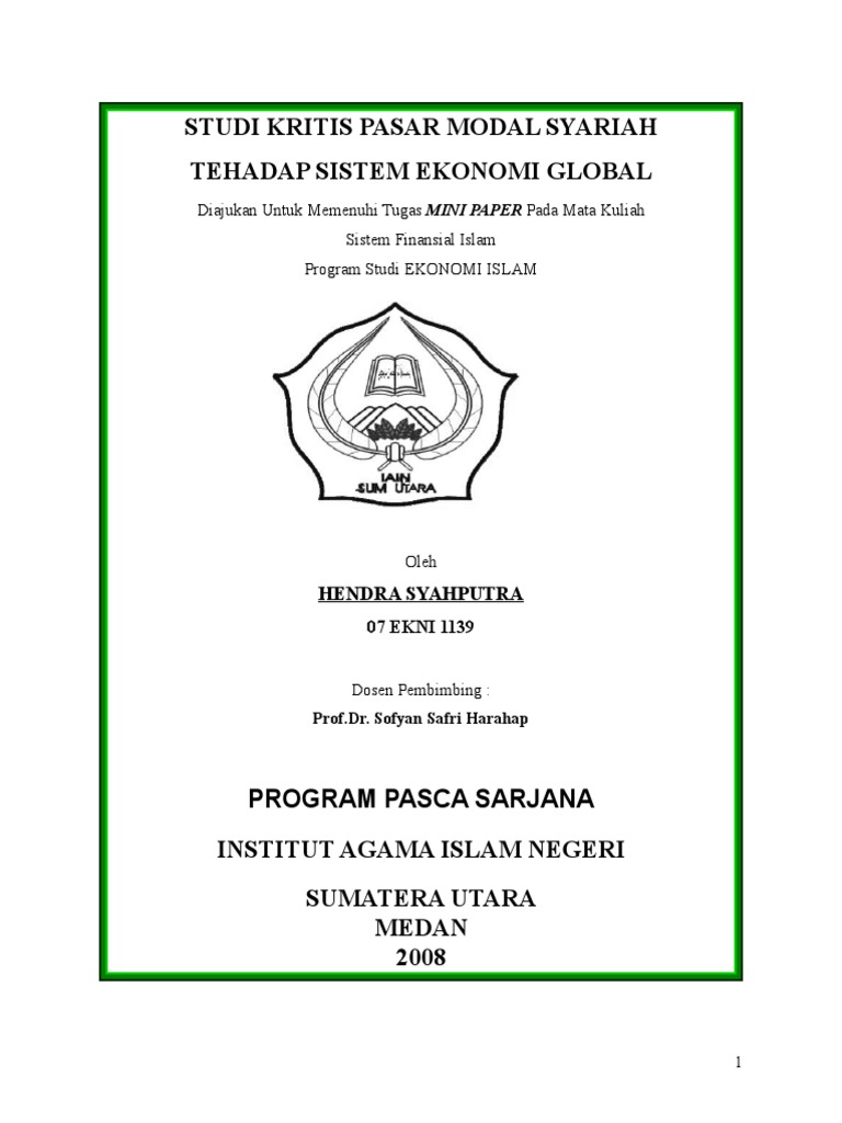 Tugas Mini Paper Hendra Syahputra | PDF