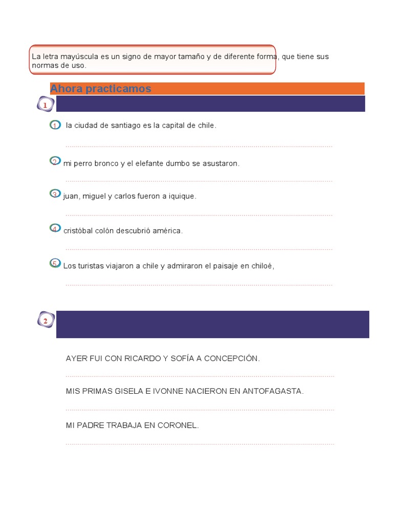 Guía uso de la mayúscula | PDF