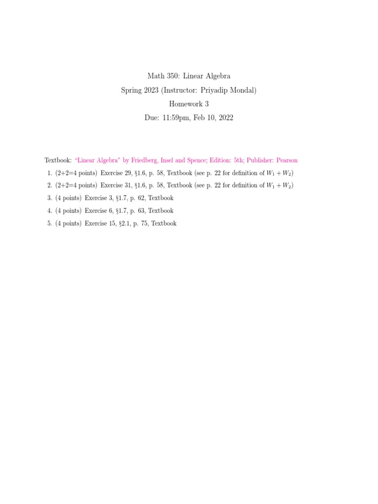 HW 3 PDF | Download Free PDF | Mathematics