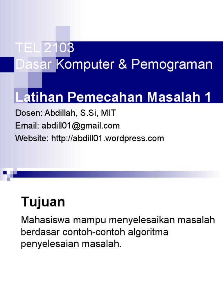Pertemuan 8 Contoh Pemecahan Masalah | PDF
