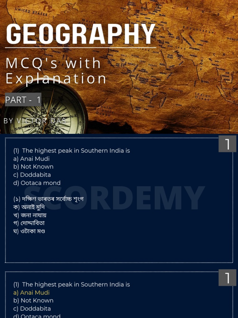 Scordemy Adre Geography - 1 | PDF