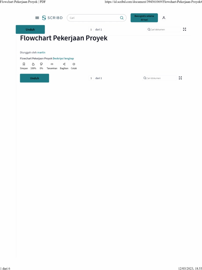 Flowchart Pekerjaan Proyek PDF | PDF | Bisnis
