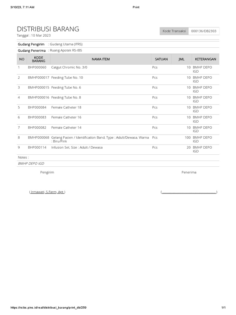 DEPO IGD 03 - BMHP B | PDF | Medical Equipment
