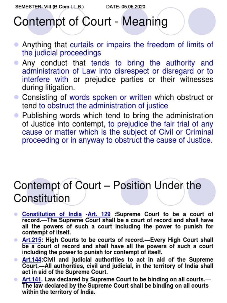 Civil & Criminal Contempt | PDF