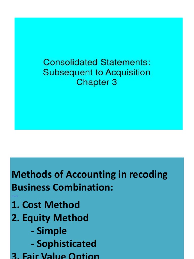 Chapter 3 Separate and Consolidated FS - Subsequent To Date of ...