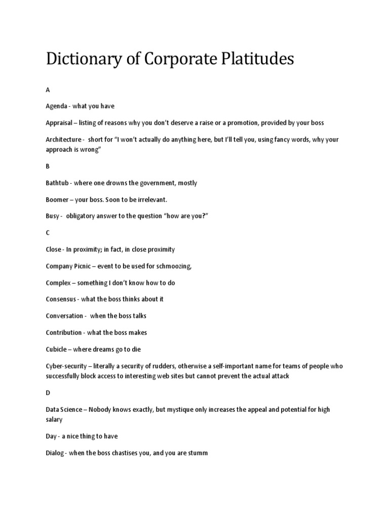 Corporate Dictionary | PDF