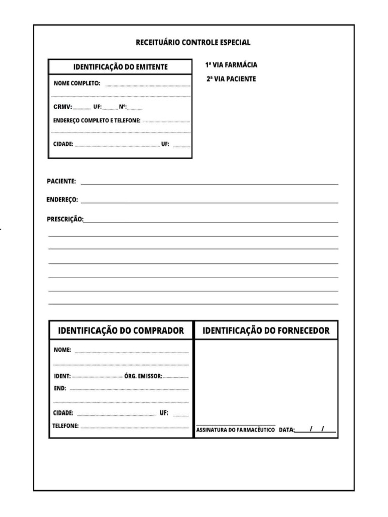 (Ok) Receita C1 Branca - 2 Vias | PDF