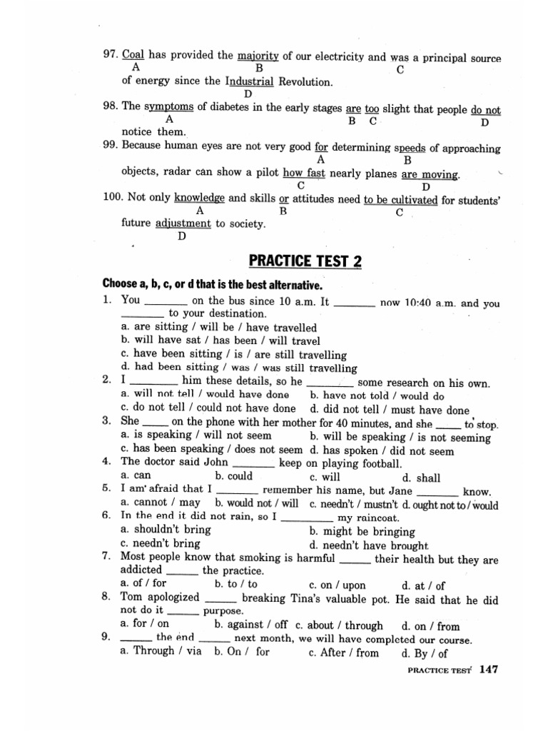 Practice Test 2 | PDF