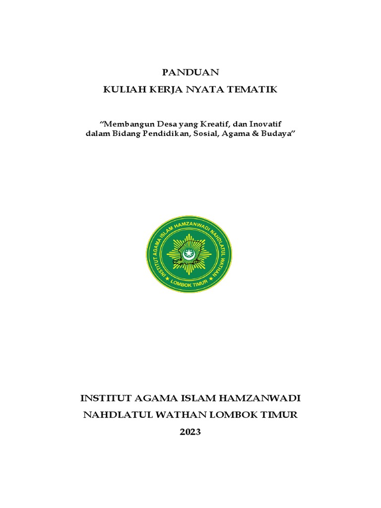 Pedoman KKN Tematik PDF Oky PDF | PDF | Ilmu Sosial
