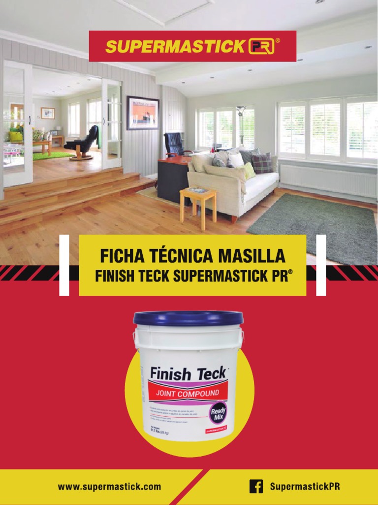 Ficha Técnica Masilla Finish Teck | PDF | Materiales