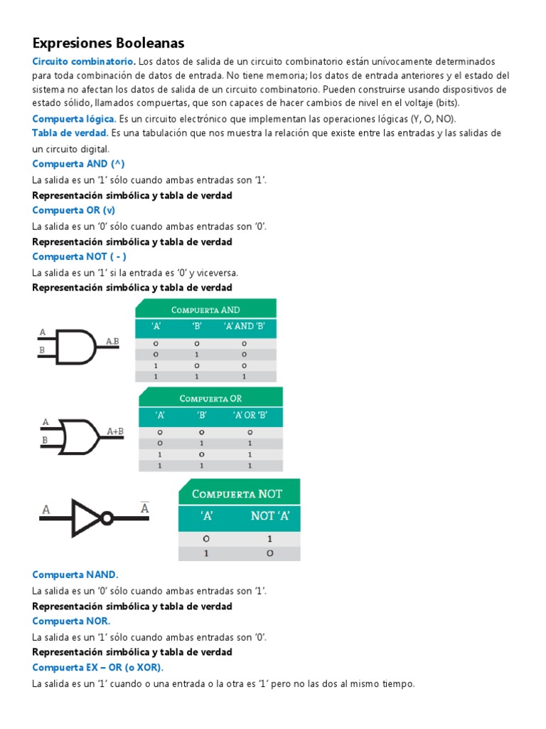 Expresiones Booleanas - 121847 | PDF