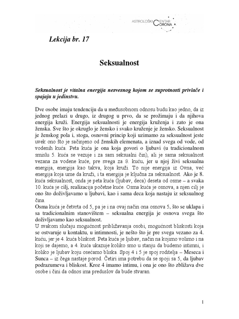 P-17A Seksualnost | PDF