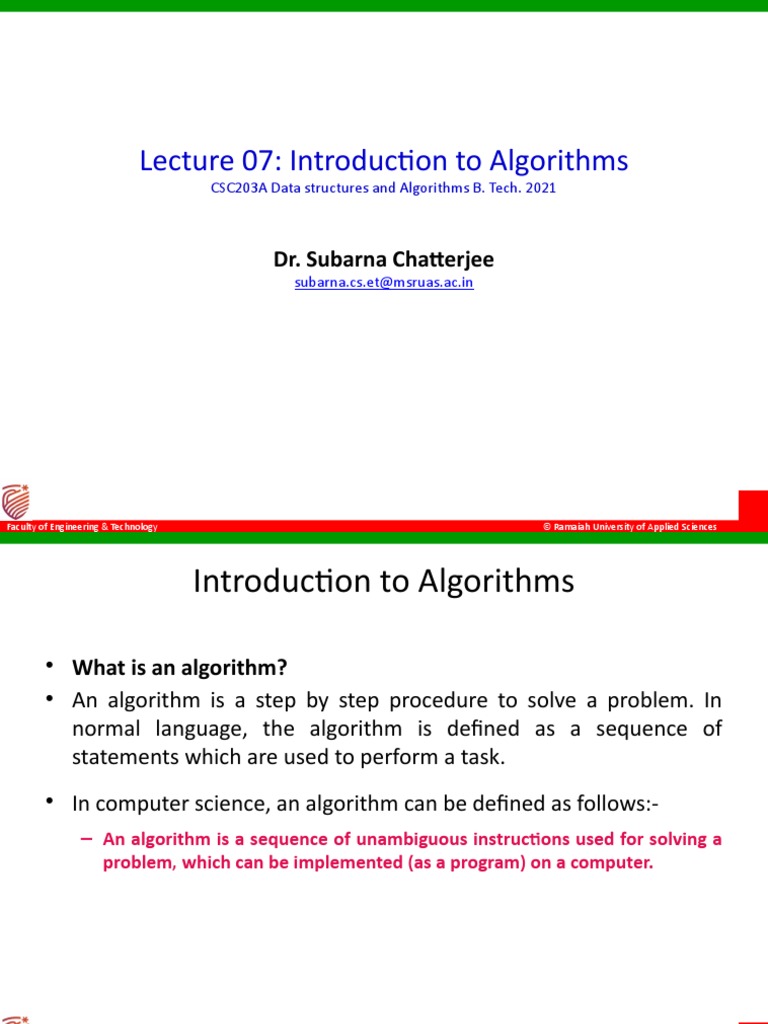 7 Algorithm Pdf Time Complexity Algorithms