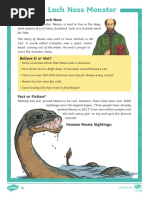 Short Stories British Tales Nessie The Loch Ness Monster Worksheet ...