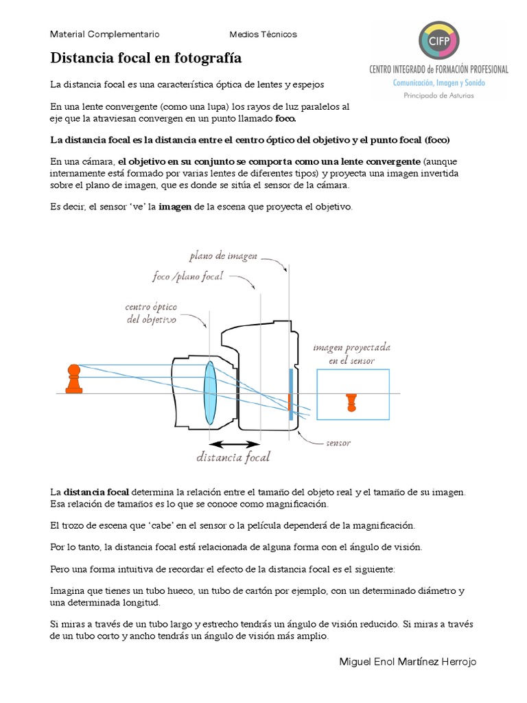 Distancia Focal en Fotografía y Lentes | PDF | Lente de la cámara ...