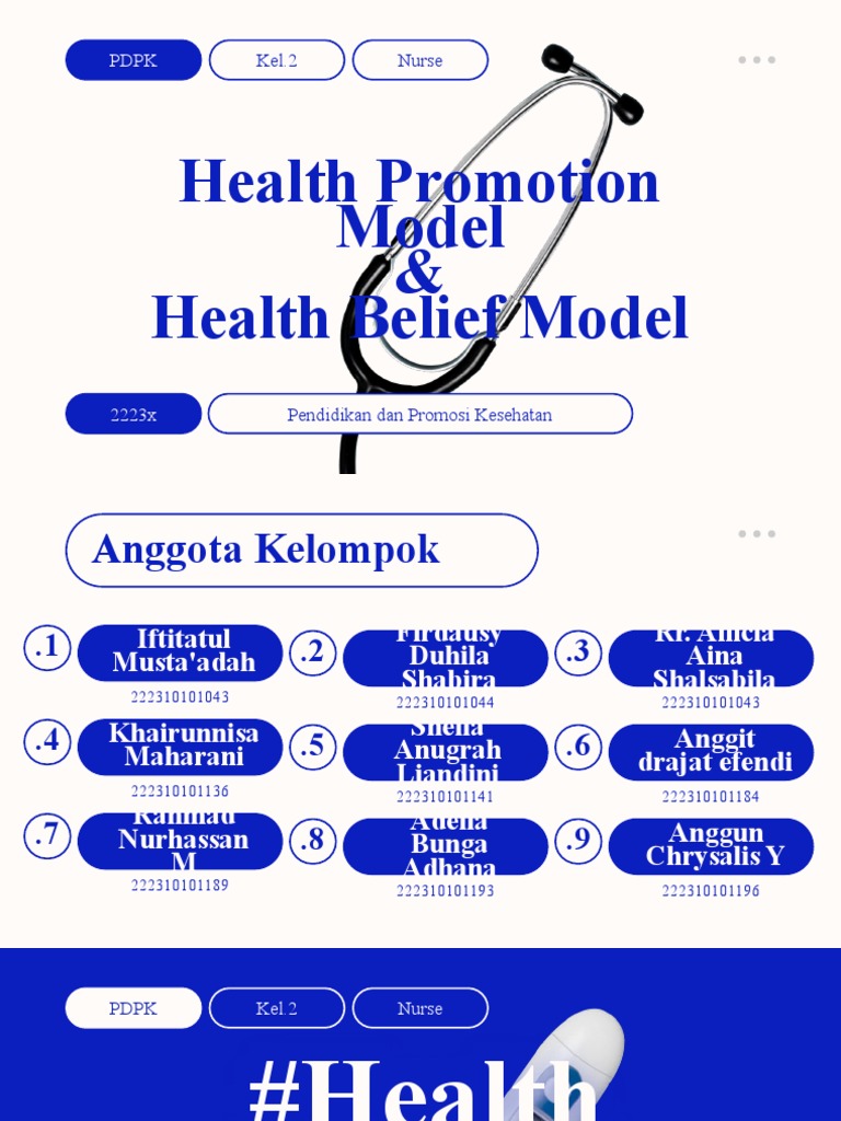 Aplikasi Health Belief Model dalam Kesehatan | PDF