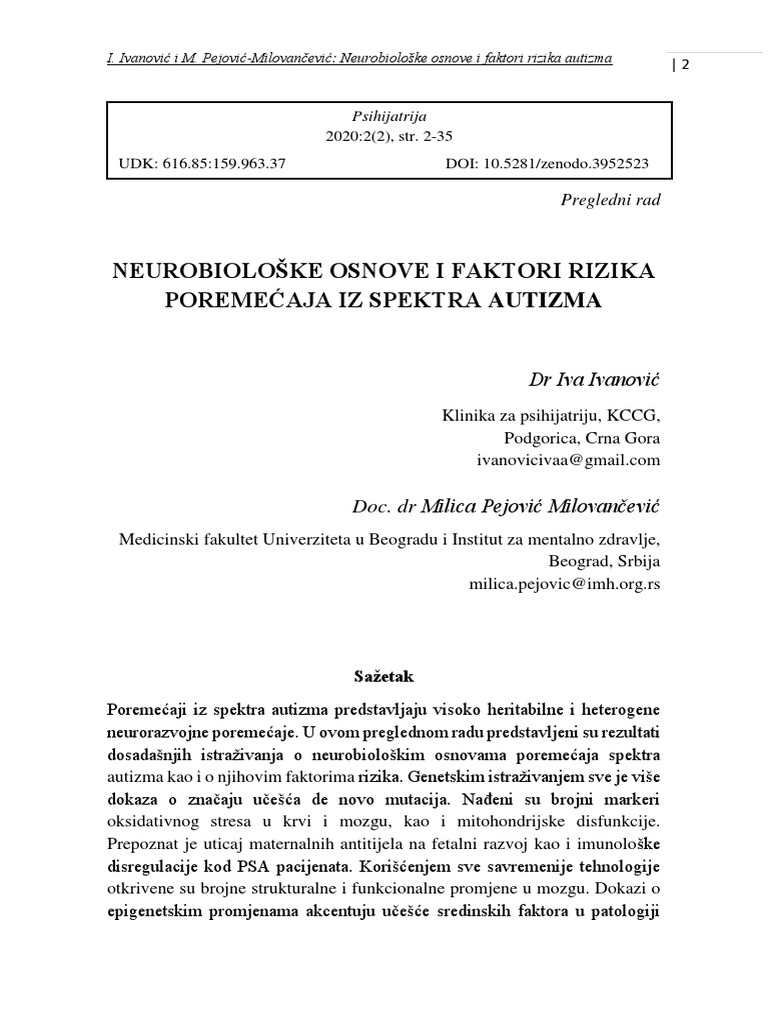 pdf32 Ivanovic Autizam | PDF